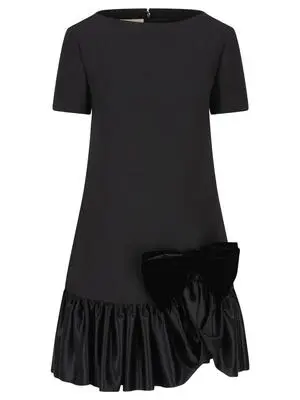Valentino Garavani Bow Detail Mini Dress - Black