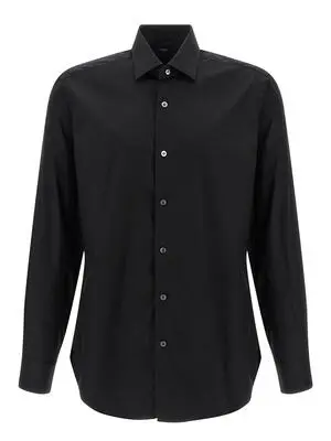 BARBA NAPOLI Stretch Cotton Poplin Shirt