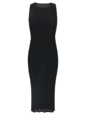 ISSEY MIYAKE Pleated Sleeveless Midi Dress