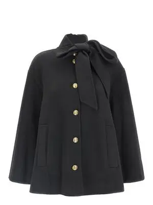 Zimmermann Hypnotic Wool Blend Coat - Black