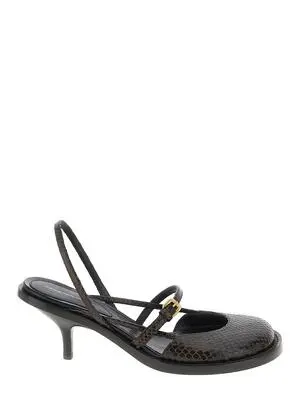 Dries Van Noten Leather Slingback - Brown