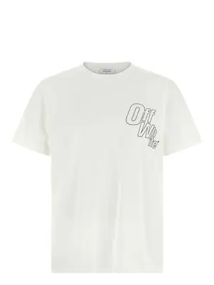 Off White Outline Arrow Slim T-shirt - White