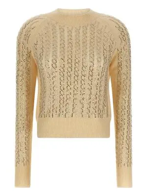 Ermanno Scervino Baguette Studded Sweater - Beige