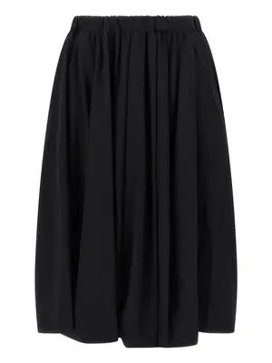 Comme Des Garçons Wool Maxi Skirt - Black
