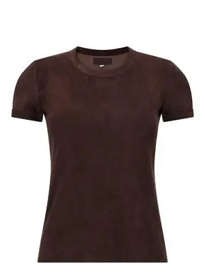 Stouls Suede Velour T-shirt - Brown