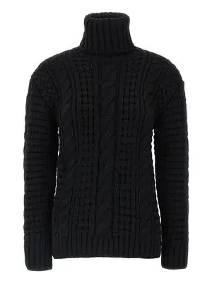 Moncler X Edward Enninful Tricot Turtleneck Sweater - Black