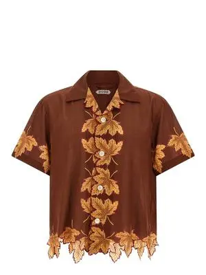 BODE Harvest Floor Shirt - Brown