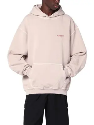 REPRESENT Oversized Hooded Sweatshirt - Pink