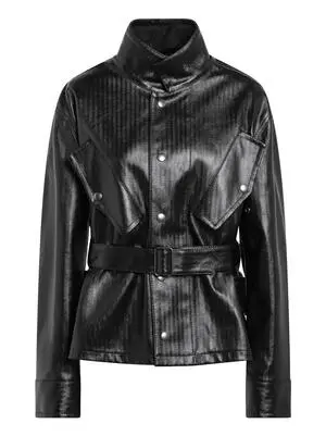 MAISON MARGIELA Laminated Belted Jacket - Black