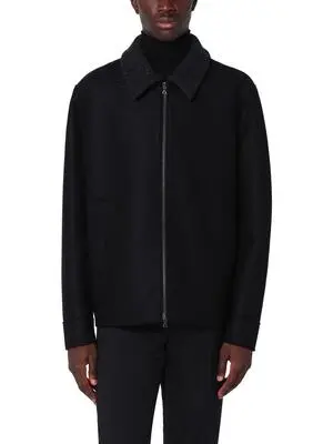Harris Wharf London Zip-up Virgin Wool Jacket - Black