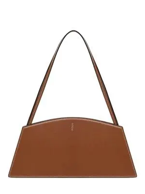 NOESI Elongated Leather Bag - Brown