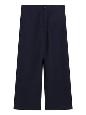 Acne Studios Navy Satin Trousers - Blue