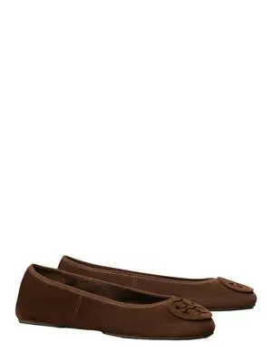 Tory Burch Minnie Travel Ballet Flats Brown