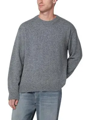 ROBERTO COLLINA Wool Blend Crewneck Sweater - Grey