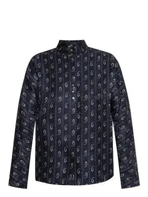 Tory Burch Jacquard Silk Shirt - Blue