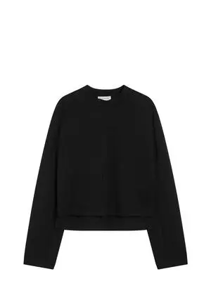 MONCLER X EDWARD ENNINFUL Sweatshirt With Asymmetric Hem - Black
