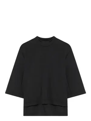 MONCLER X EDWARD ENNINFUL Asymmetric Hem Top - Black