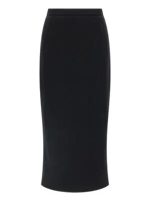 Dolce & Gabbana Wool Sheath Midi Skirt - Black