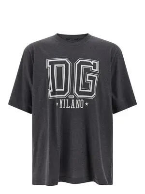 Dolce & Gabbana Flocked Print T-shirt - Gray