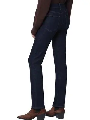 FRAME The Pencil Dark Straight Jeans - Blue