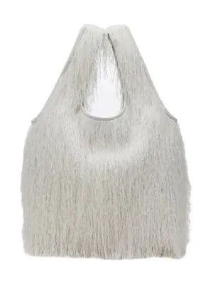 Dries Van Noten Fringed Tote Bag - White