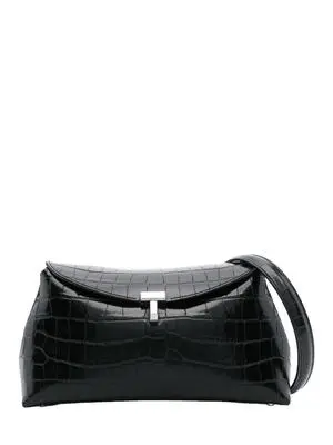 TOTÊME T-lock Leather Clutch - Black
