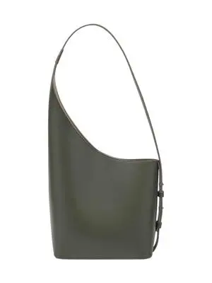 AESTHER EKME Demi Lune Bag In Leather - Green