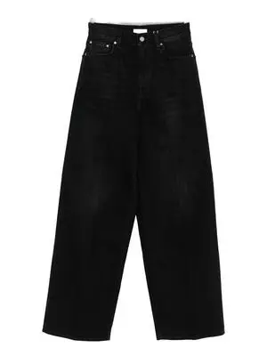TOTÊME Wide Leg Denim Jeans - Black