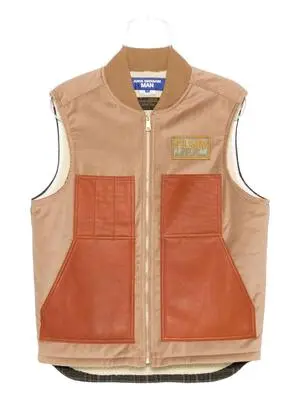 Junya Watanabe Leather Panels Vest - Beige