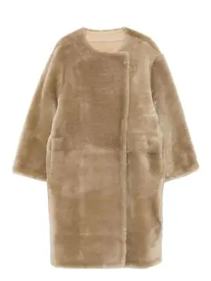 TOTÊME Shearling Coat - Beige