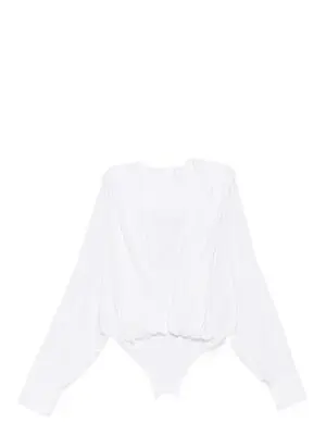 Norma Kamali Oversized Hooded Bodysuit - White