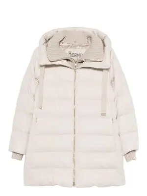 Herno Quilted Midi Down Jacket - Powder