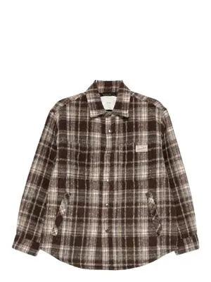 DUNST Flannel Checked Shirt - Brown