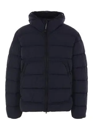 C.P. COMPANY Chrome R Hooded Down Jacket - Blue