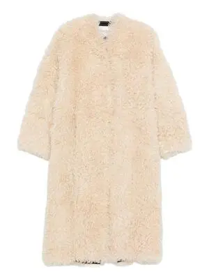 STAND STUDIO Carolina Faux Fur Coat White