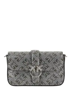 Pinko Love One Slouchy Baby Shoulder Bag - Silver
