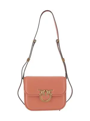 Pinko Love Box Shoulder Bag - Marrone Chiaro