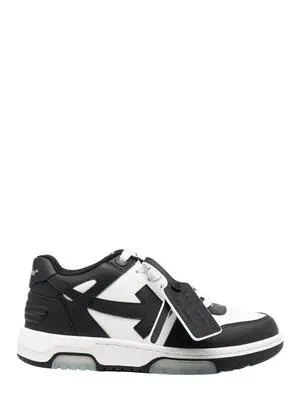 Off White Out Of Office Leather Sneakers - Black