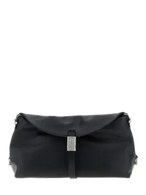 Pinko Saddle Baguette Leather Shoulder Bag - Black