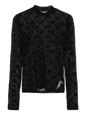 MARINE SERRE Monogram High Neck Top