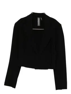Norma Kamali Single-breasted Cropped Jacket - Black