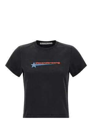Alexander Wang Shrunken T-shirt - Black