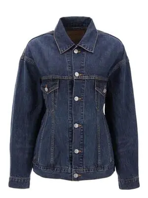 Balenciaga Hourglass Denim Jacket - Blue