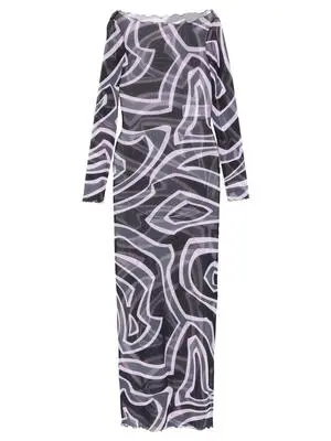 Emilio Pucci Printed Maxi Dress - Black