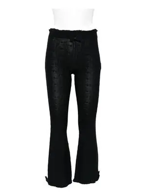 Balenciaga Flared Capri Trousers - Black
