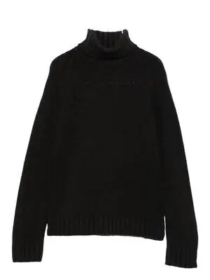 BASE Wool Turtleneck Jumper Brown