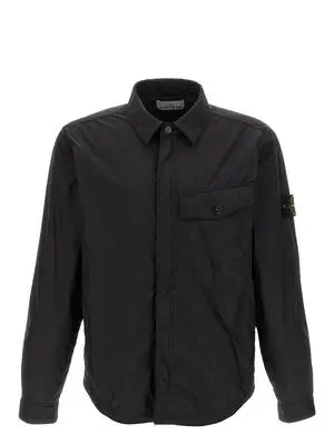 Stone Island Garment Dyed Crinkle Reps Ny Jacket - Black