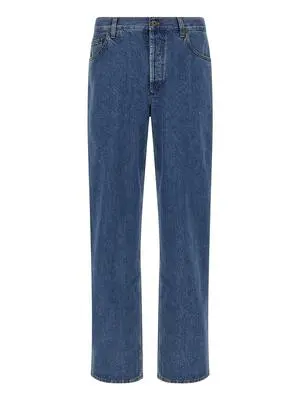 Burberry Five-pocket Straight-leg Jeans - Blue