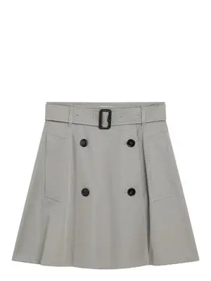 Burberry Gabardine Mini Skirt - Beige