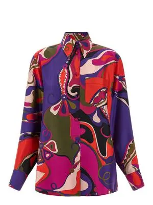 Emilio Pucci Printed Silk Twill Shirt - Multicolor